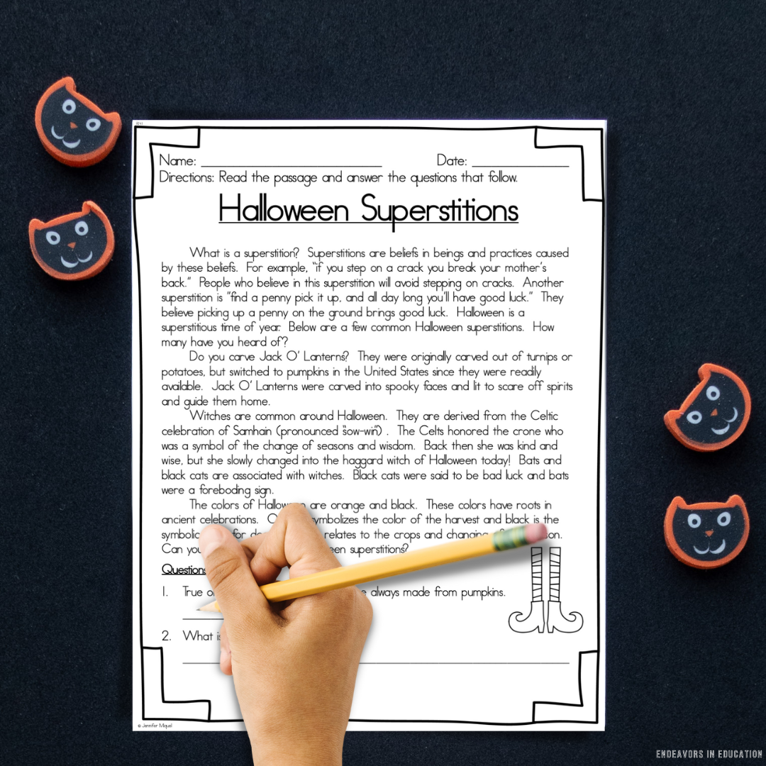 Engaging Halloween Activities for Upper Elementary ELA - Endeavors in ...