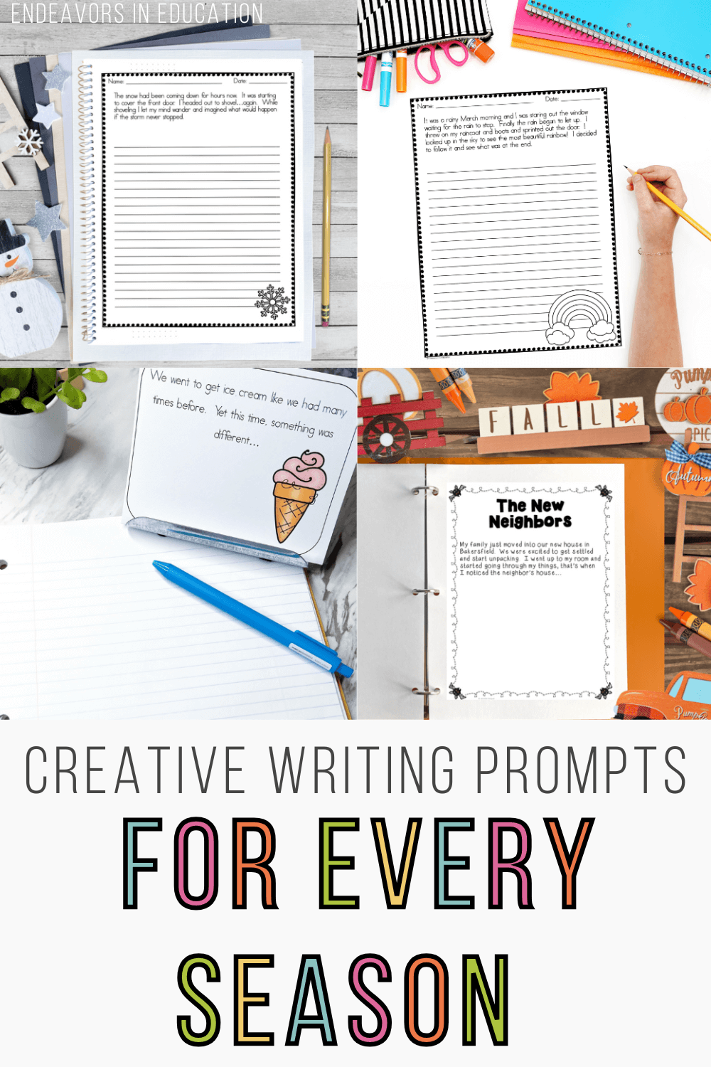 Creative Writing Prompts for Every Season - Endeavors in Education